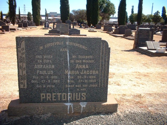 Die Pretoriusfamilie webblad