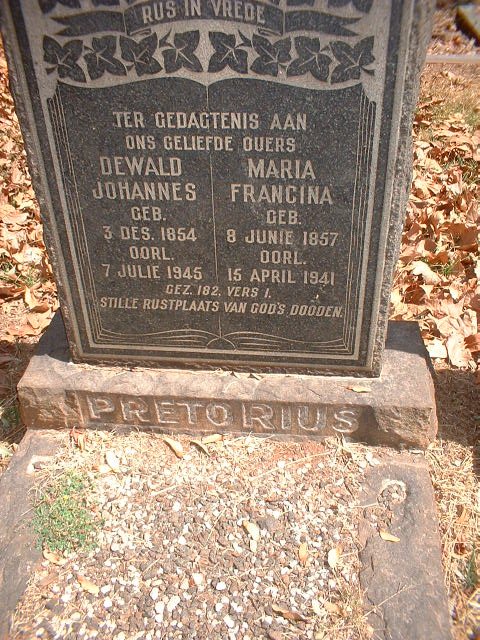 Die Pretoriusfamilie webblad