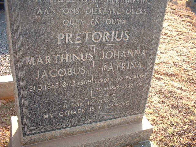 Die Pretoriusfamilie webblad